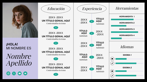 Plantillas de currículum gratis | Genially